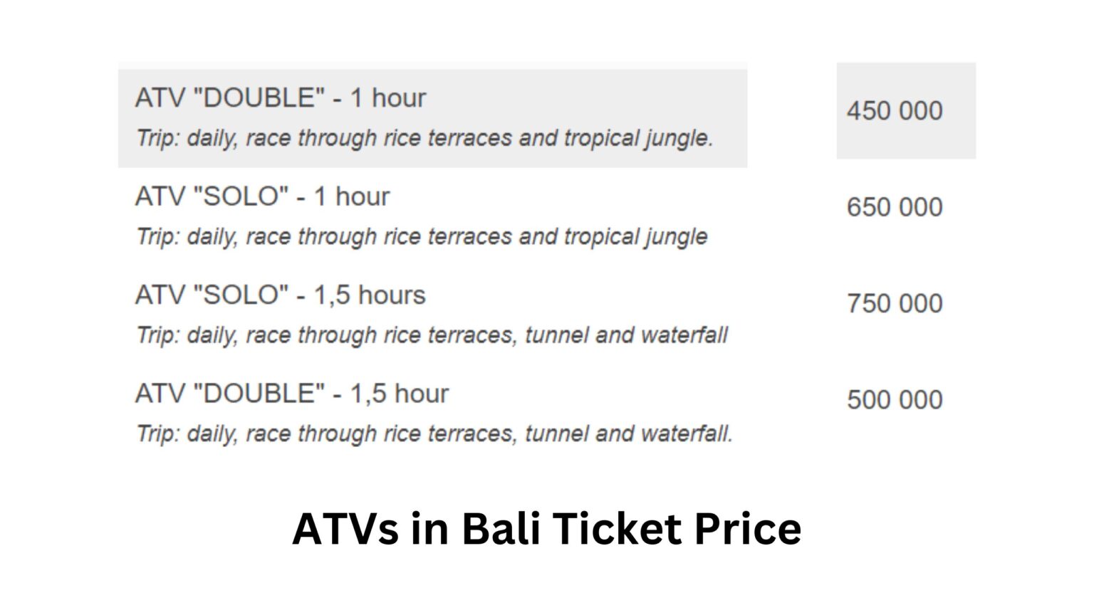 ATVs Bali - Ticket Prices, Information, Locations [2024 Updated] - SUBBURN