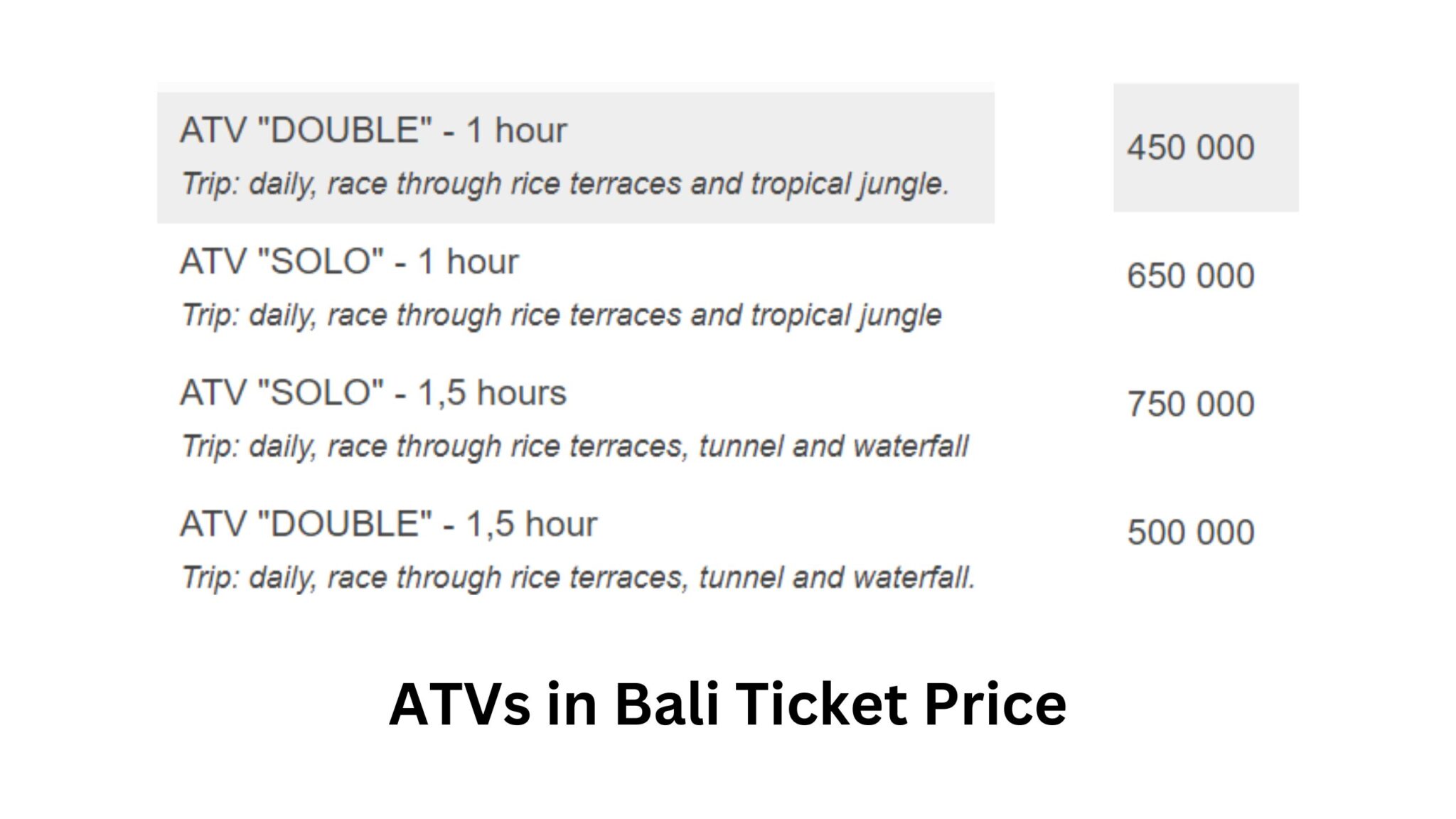 ATVs Bali - Ticket Prices, Information, Locations [2024 Updated] - SUBBURN